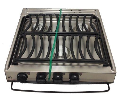 Atwood 52757 Stainless Steel 3 Burner Notched Slide-In Cooktop – Pete's ...